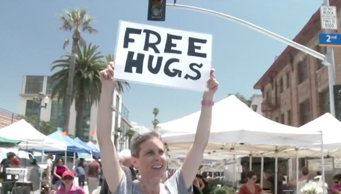 What it’s really like for me to offer free hugs (video)